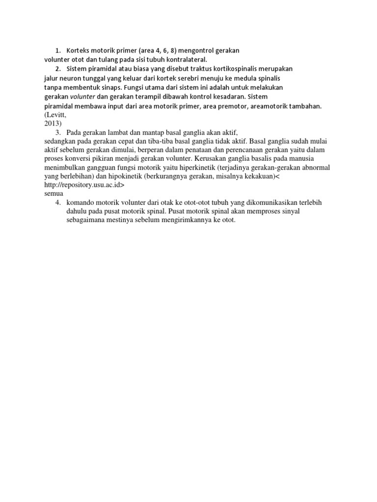 Korteks Motorik Primer | PDF