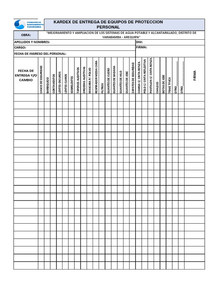 03 Formato de Entrega de EPPs | PDF