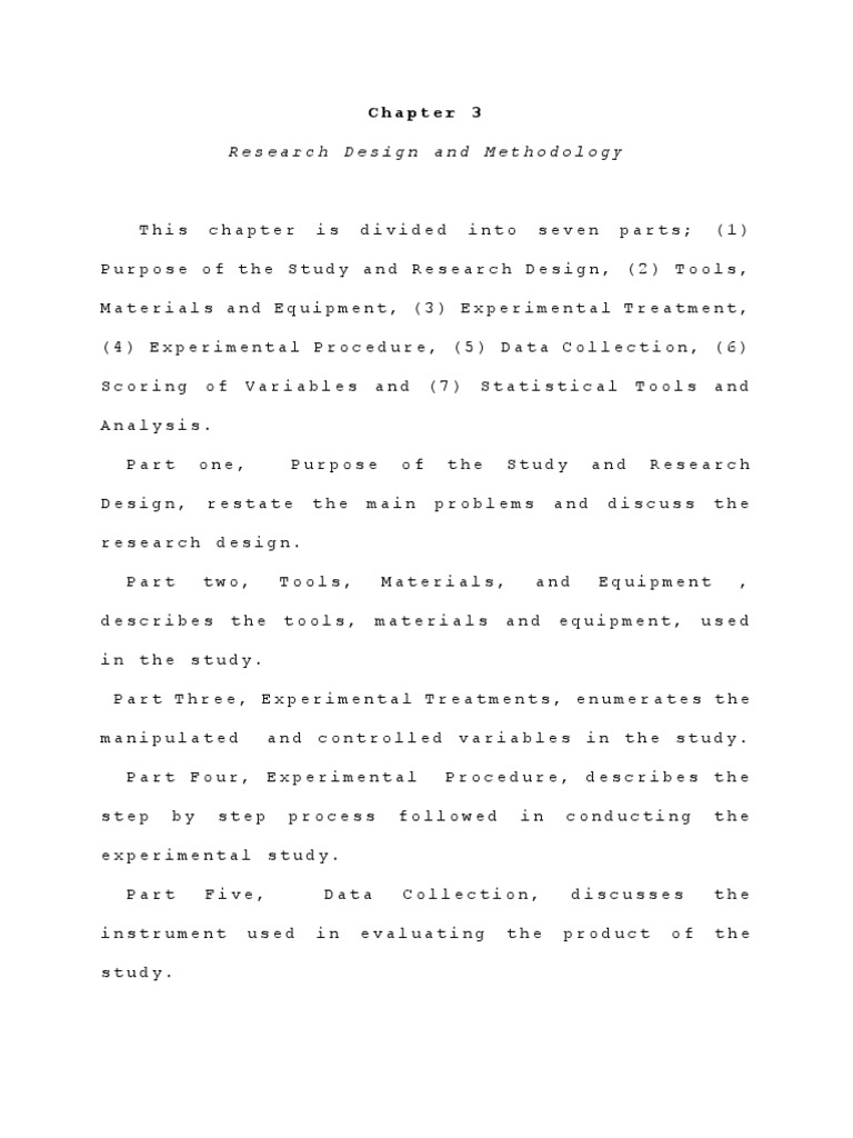 Chapter 3 | PDF | Research Design | Experiment