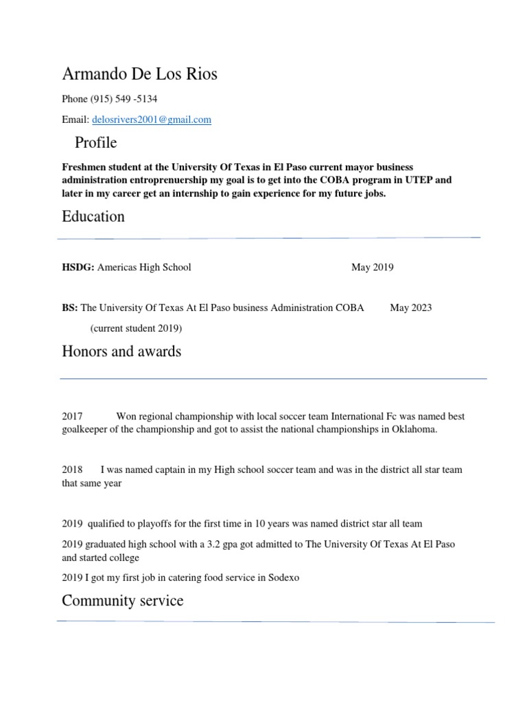 Armando de Los Rios CV | PDF