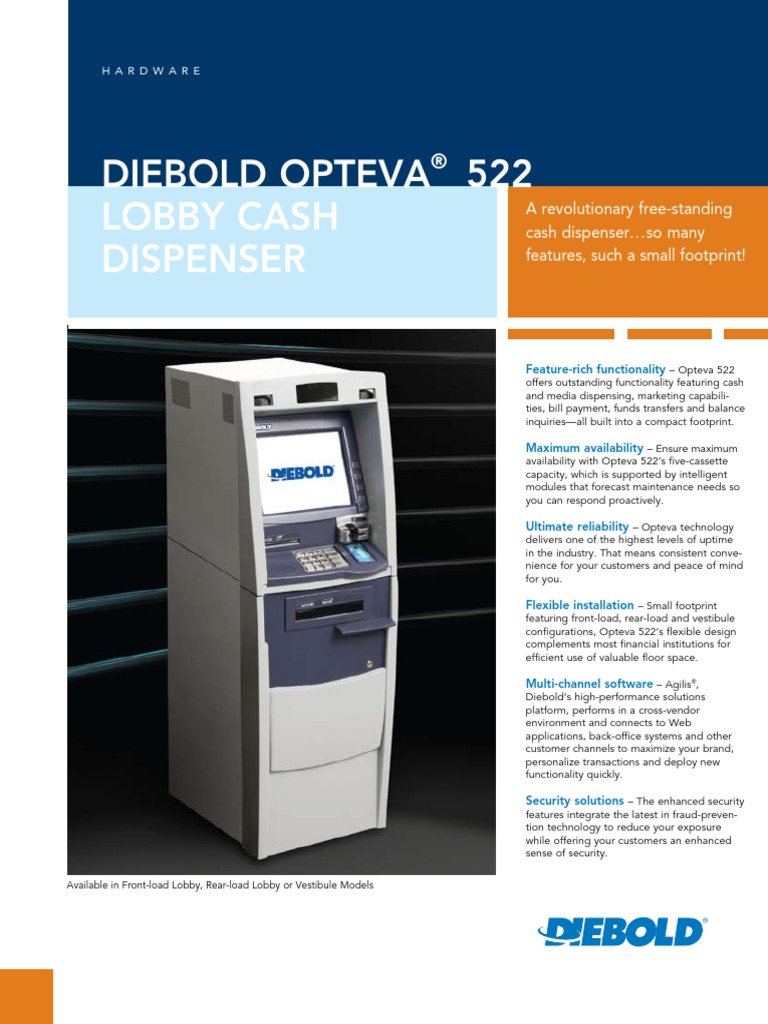 Ficha Opteva 522 | PDF | Automated Teller Machine | Computer Architecture