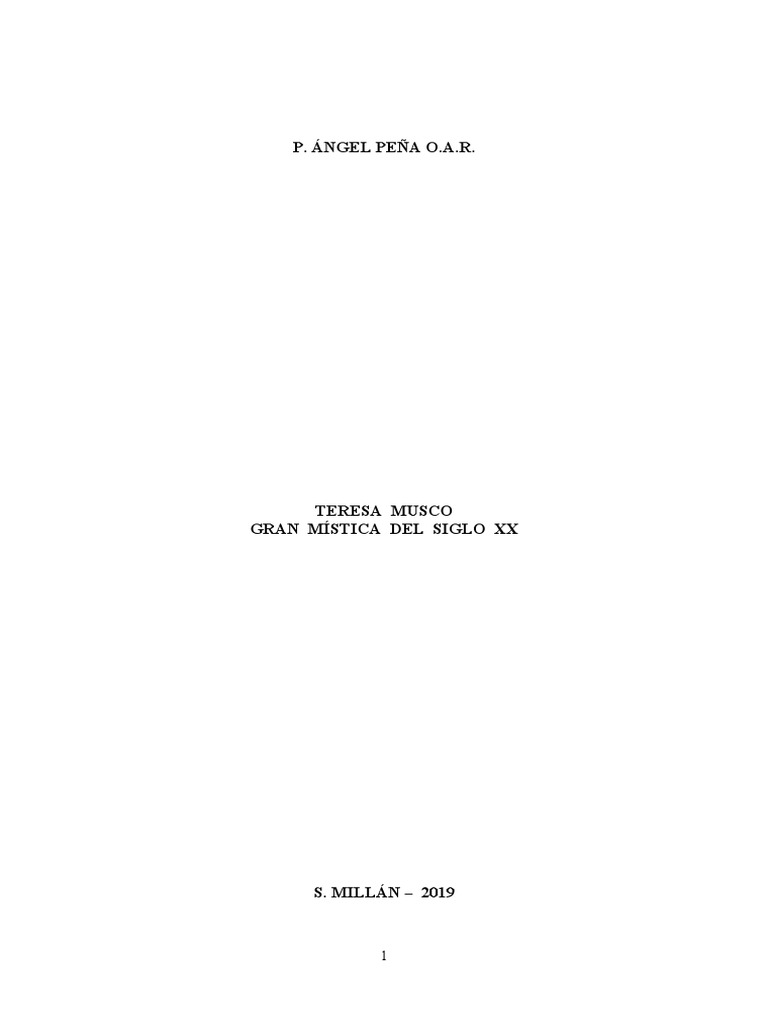 Teresa Musco | PDF | María, madre de Jesús | eucaristía
