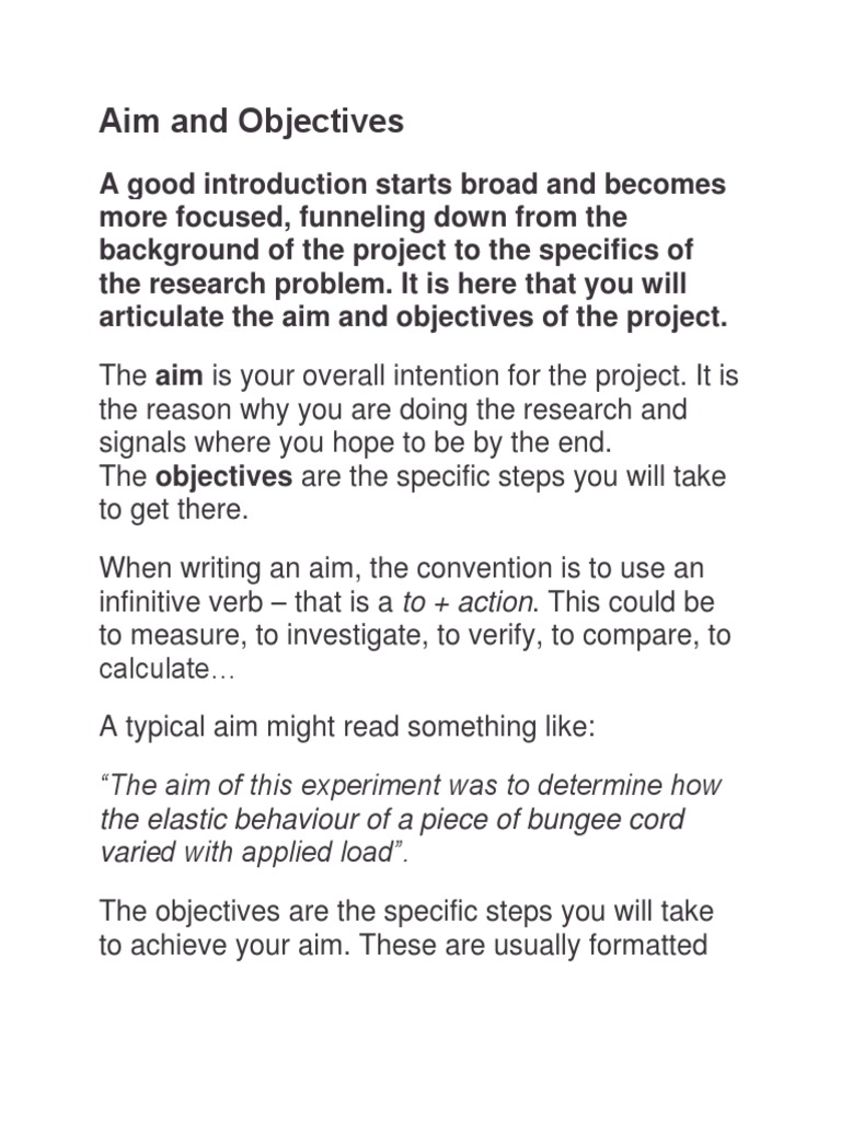 Aim and Objectives | Epistemology | Scientific Method
