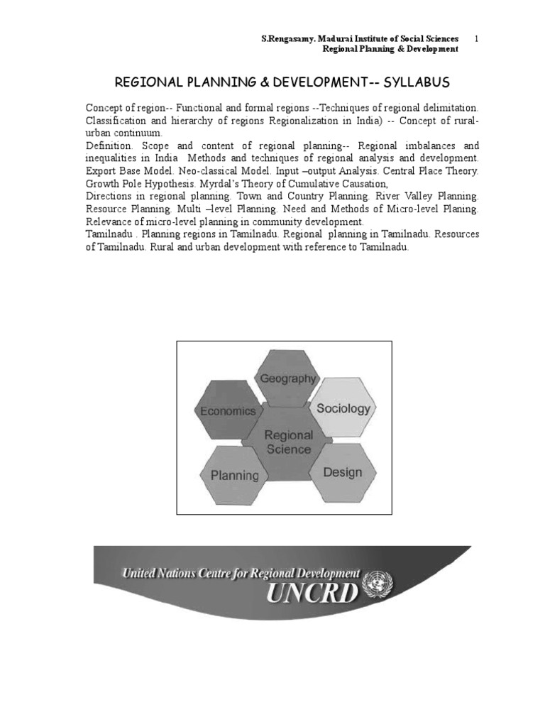 Techniques in Regional Planning | PDF | City | Economics