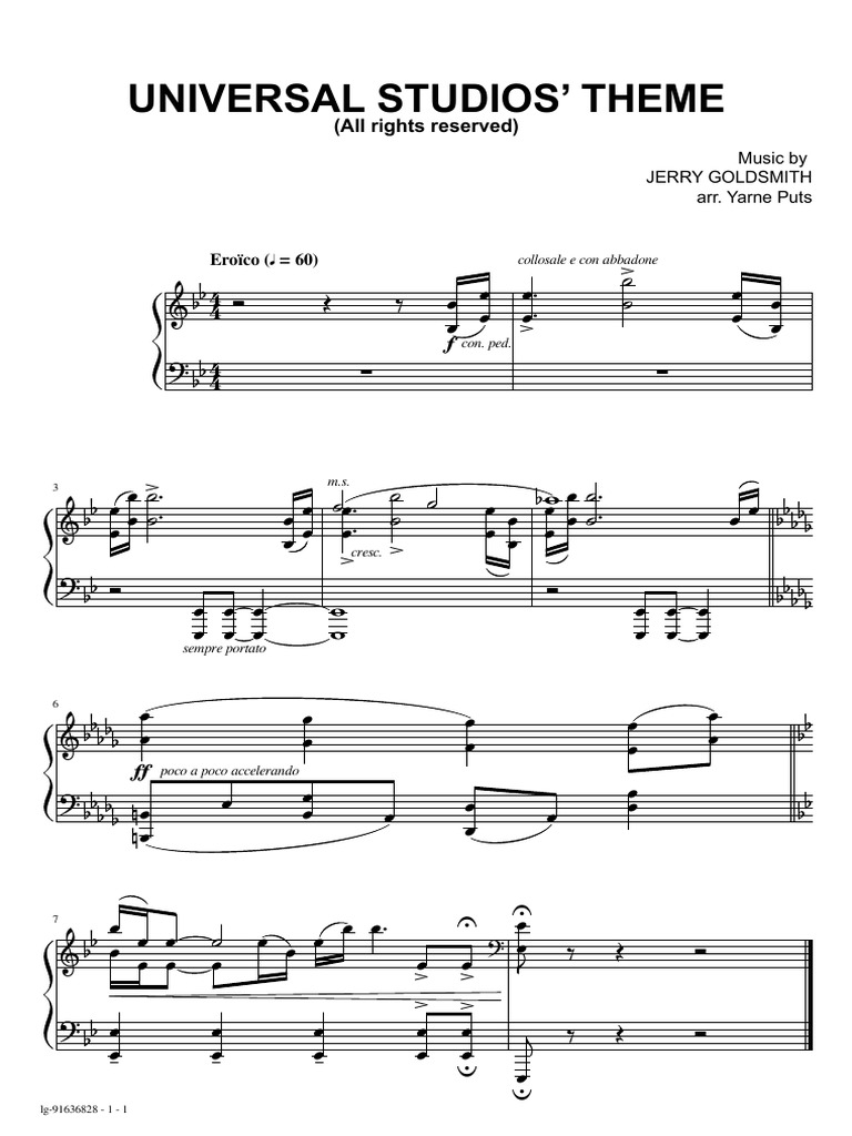 Universal Studios Theme PDF | PDF