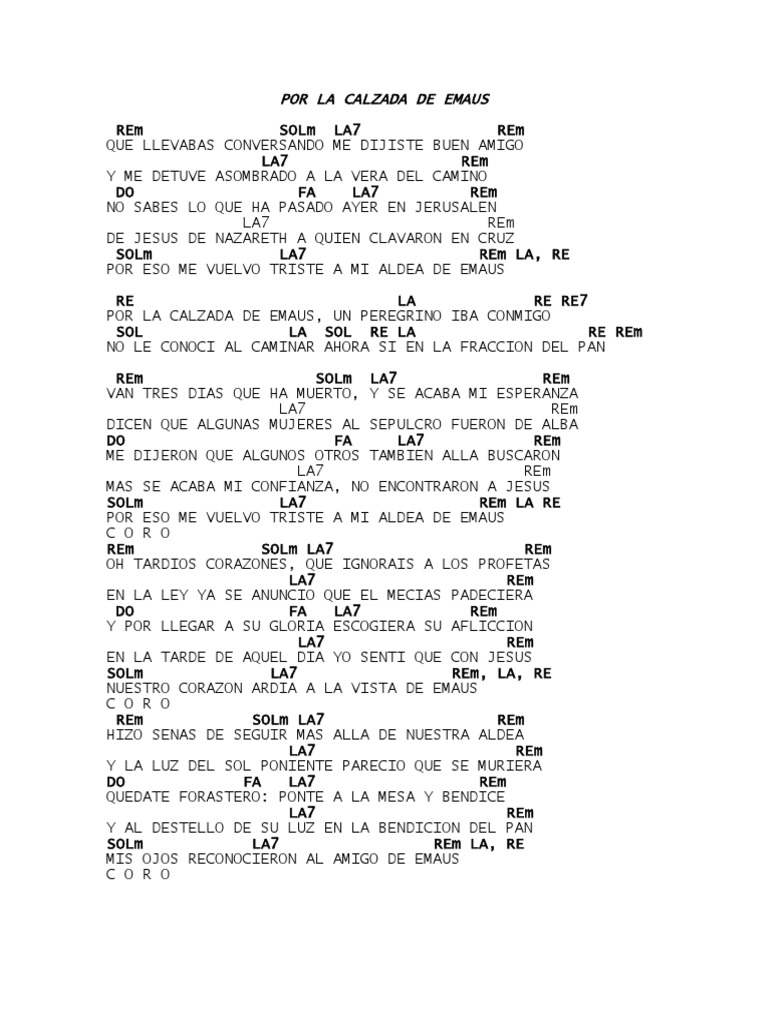 Por La Calzada de Emaus | PDF