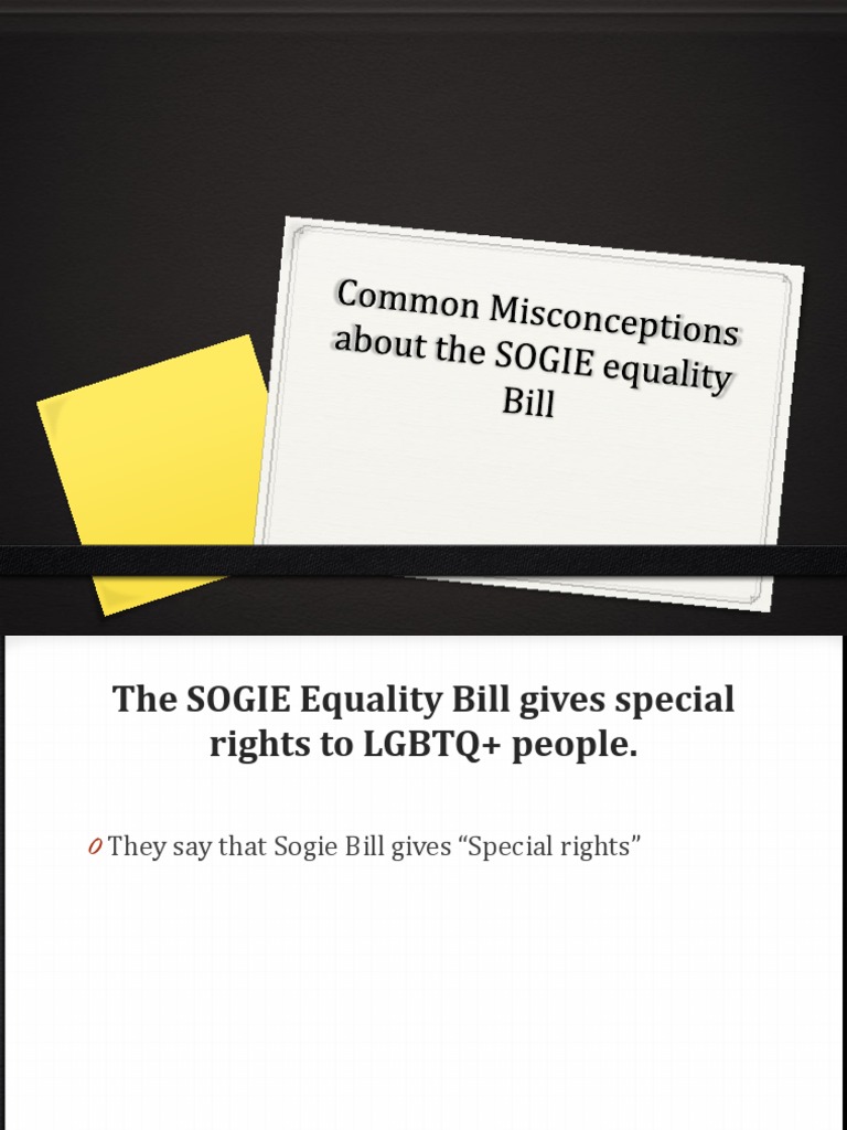 Common Misconceptions About The SOGIE Equality Bill | PDF