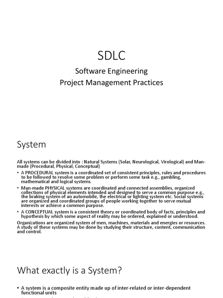 SDLC Software Engineering PM Concepts | PDF | Scrum (Software ...