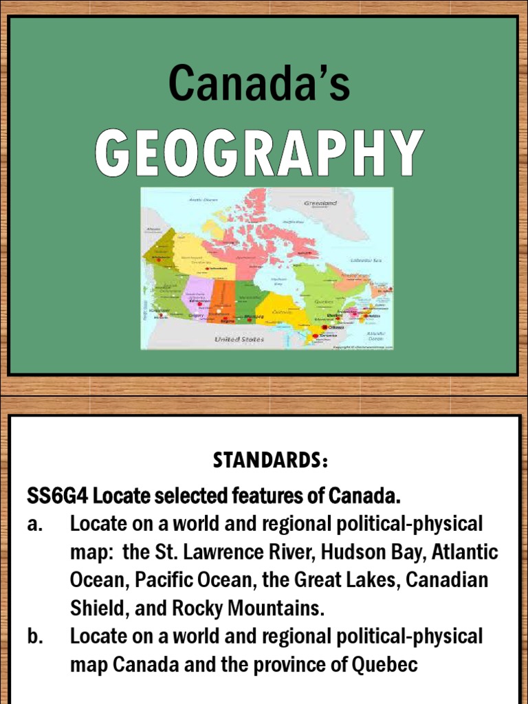 ss6g4 Canada Geography | PDF | Great Lakes | Canada
