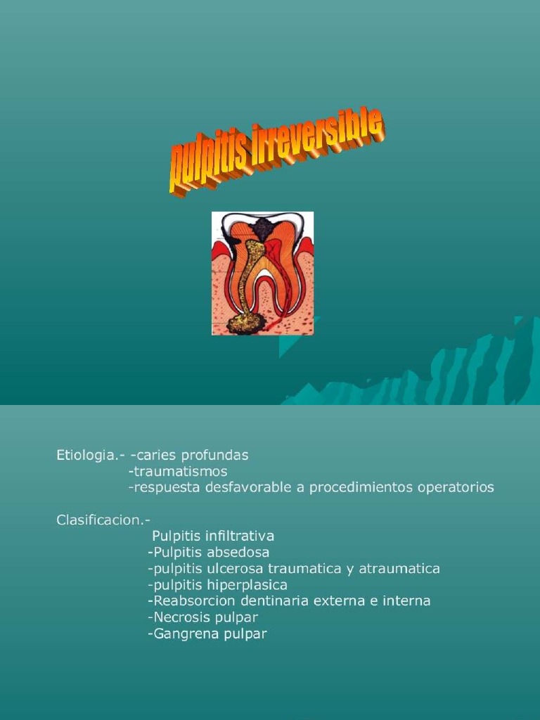 Pulpitis Reversible e Irreversible | PDF