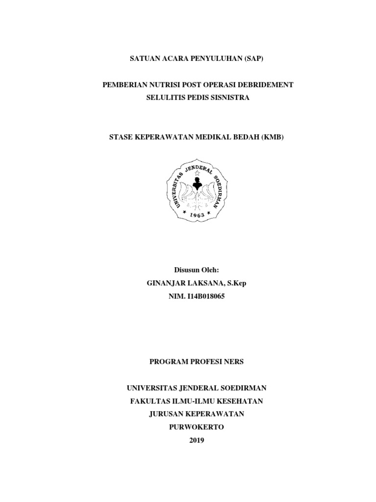 SAP Nutrisi Post Operasi | PDF