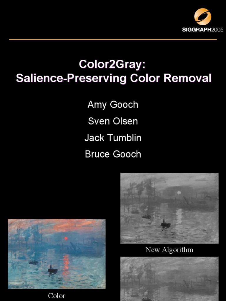 Color2Gray: Salience-Preserving Color Removal | PDF | Vision ...