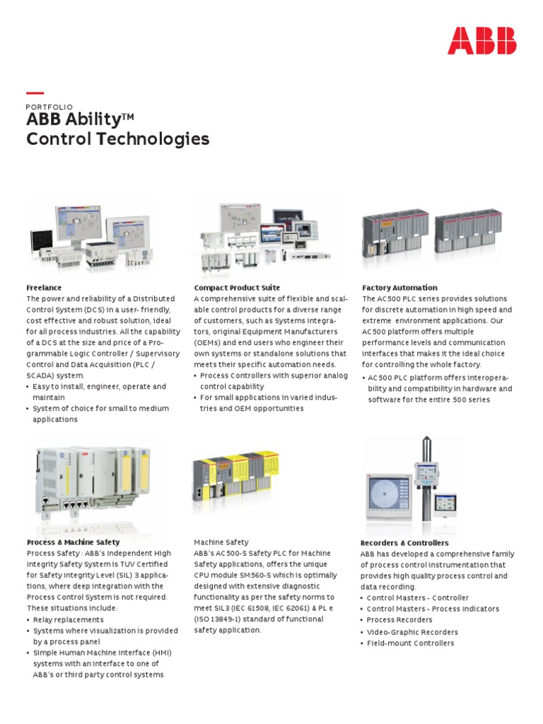 ABB AbilityTM Control Technologies Portfolio | PDF | Automation ...