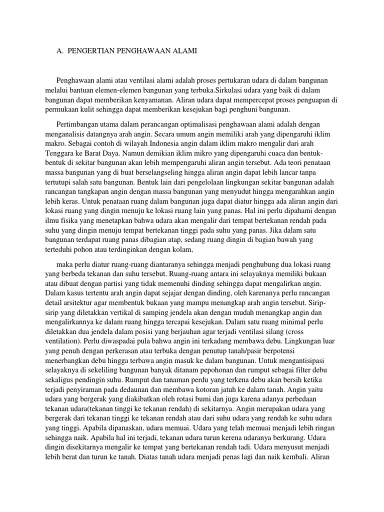 Penghawaan Alami | PDF