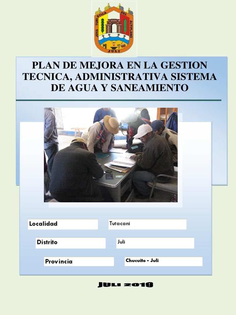 Plan de Capacidad y Fortalecimiento A La Jass Final | PDF | Saneamiento ...