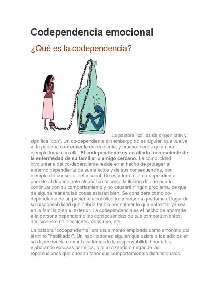 Comprendiendo la codependencia: qué es, signos y síntomas, causas | PDF ...
