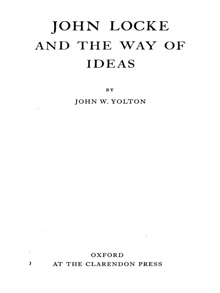 Locke The Way of Ideas | PDF | John Locke | Epistemology