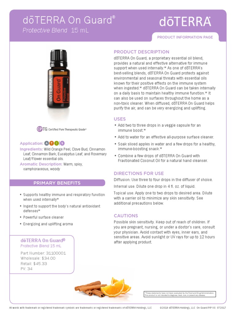 Doterra On Guard Essential Oil Blend | PDF | Essential Oil | Nature