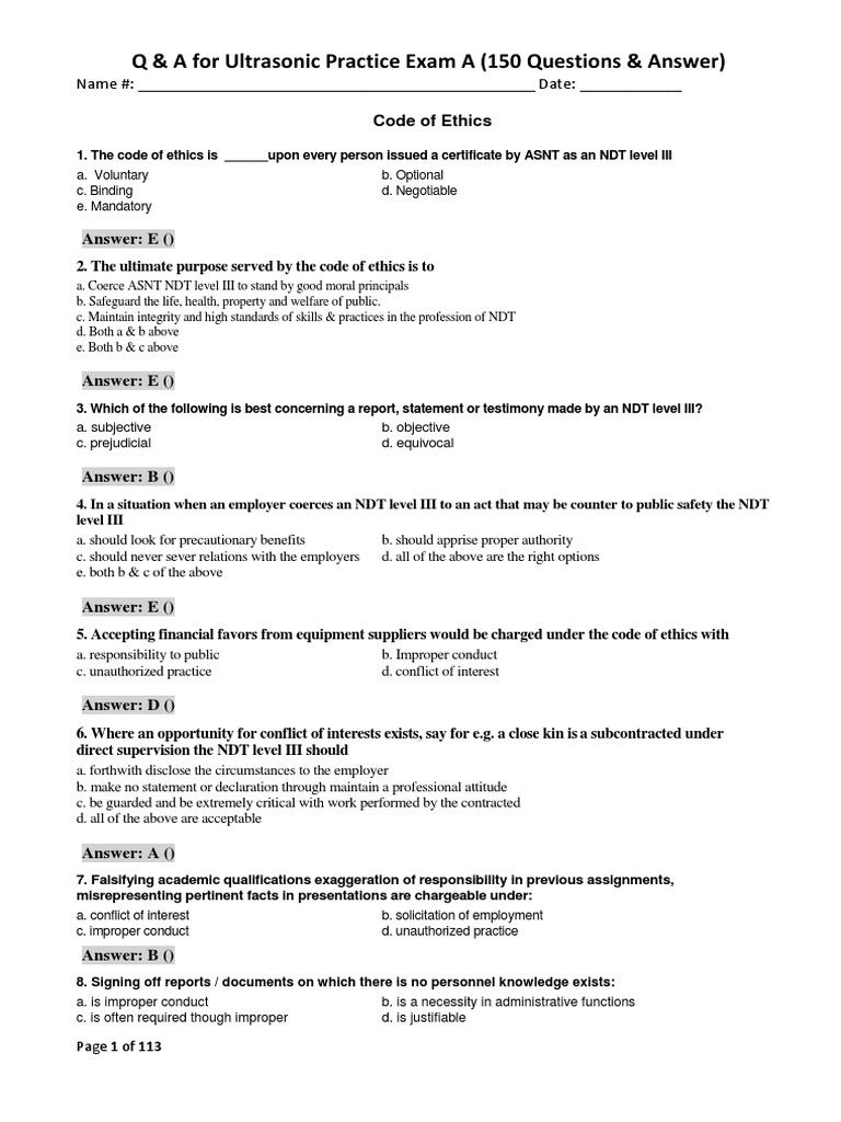 NDT Basic Question Paper (700 Q & A) | PDF | Nondestructive Testing ...