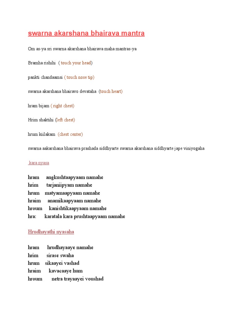 Guide to the Swarna Akarshana Bhairava Mantra Sadhana for Attracting ...