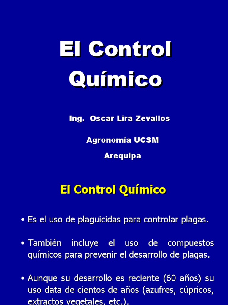 Control Químico de Plagas: Definición y Uso | PDF | Pesticida | Plaga ...