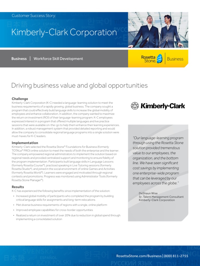 Case Study Kimberly Clark Corporation PDF | PDF | Talent Management | Brand