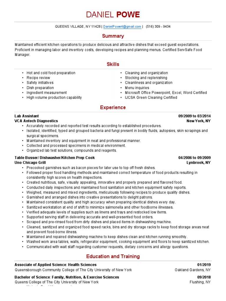 Haccp Coordinator Resume Samples QwikResume, 52% OFF