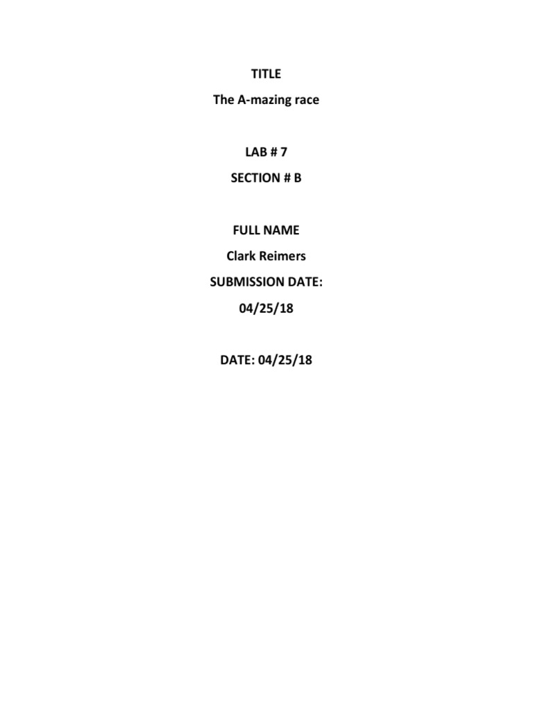 The A-Mazing Race | PDF | Maze | Function (Mathematics)