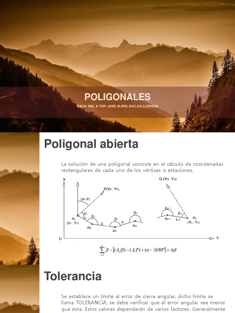 Poligonales en Topografía: Cálculos y Compensaciones | PDF | Polígono ...
