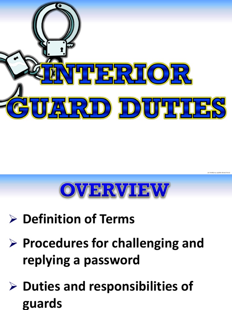 Interior Guard Duty | PDF | Officer (Armed Forces) | Non Commissioned ...