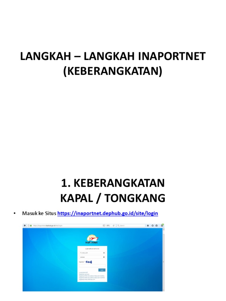 Inaportnet Keberangkatan | PDF | Bisnis