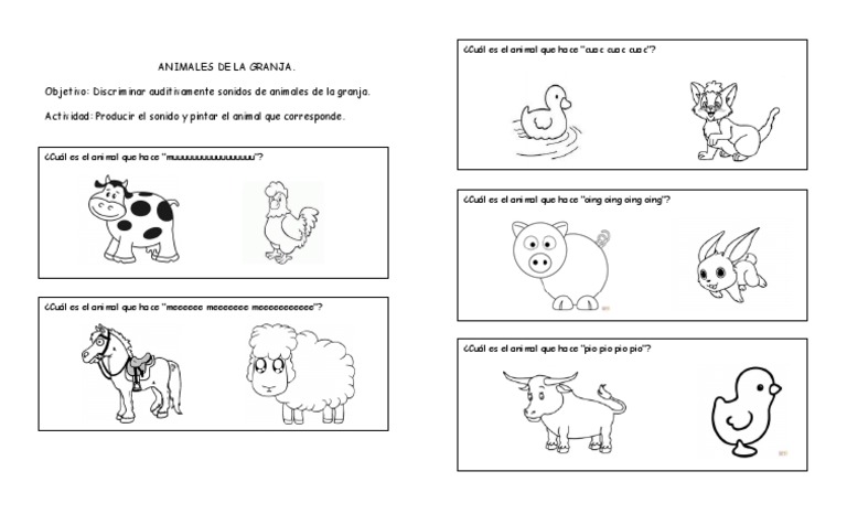 Animales de La Granja | PDF | Artes del Lenguaje y Comunicación | Hogar ...