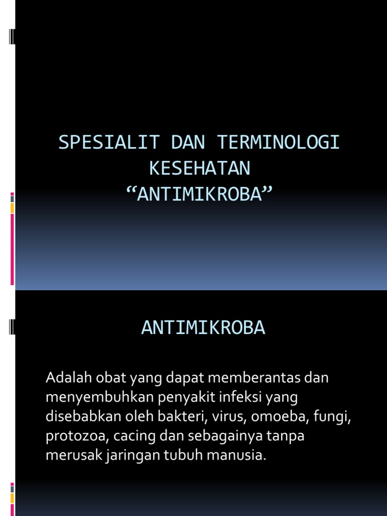 Skema Penggolongan Obat Antimikroba | PDF