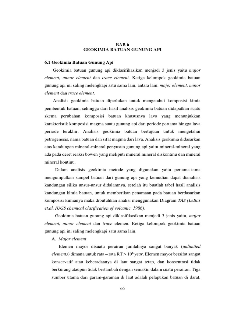 Geokimia Batuan Gunung Api | PDF | Sains & Matematika | Teknologi ...