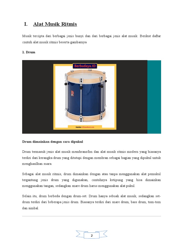 Alat Musik Ritmis | PDF