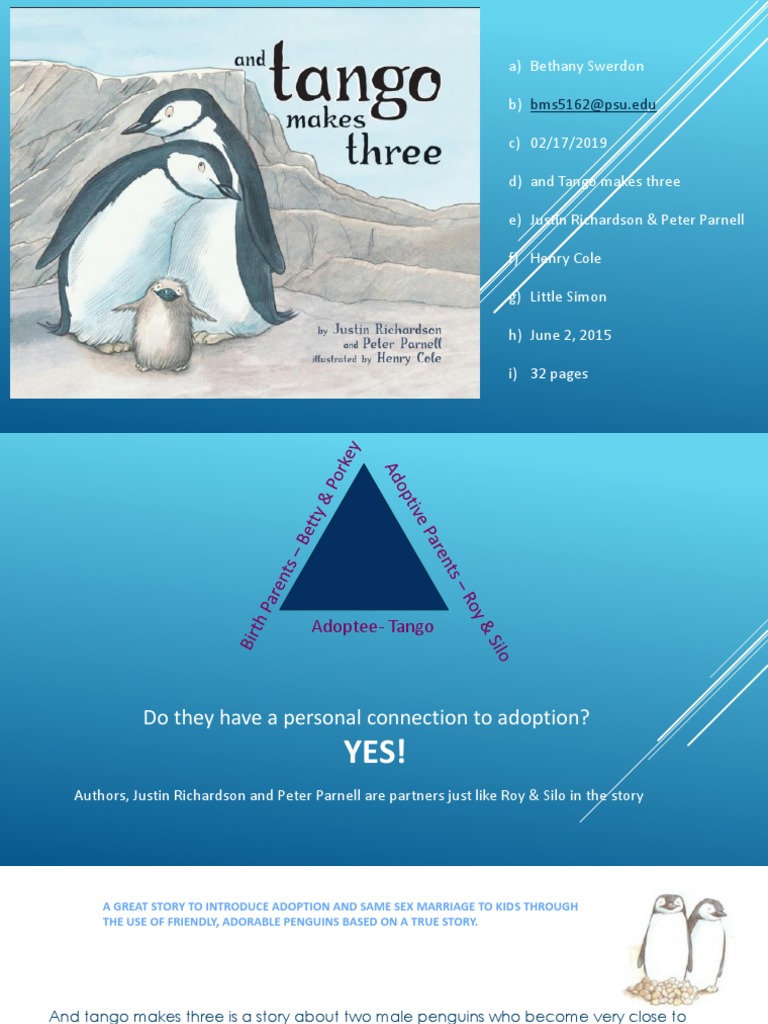 And Tango Makes Three: A Story About Adoption and Same-Sex Parenting ...