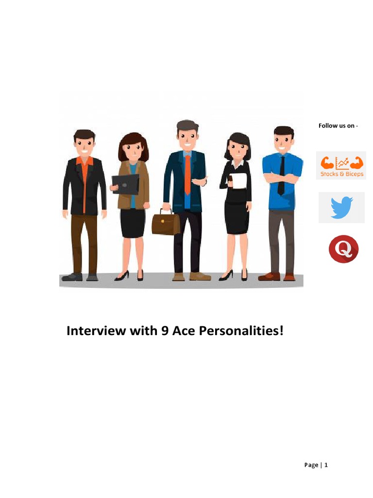 Interviews With 9 Ace Personalities | PDF | Stock Market | Investing