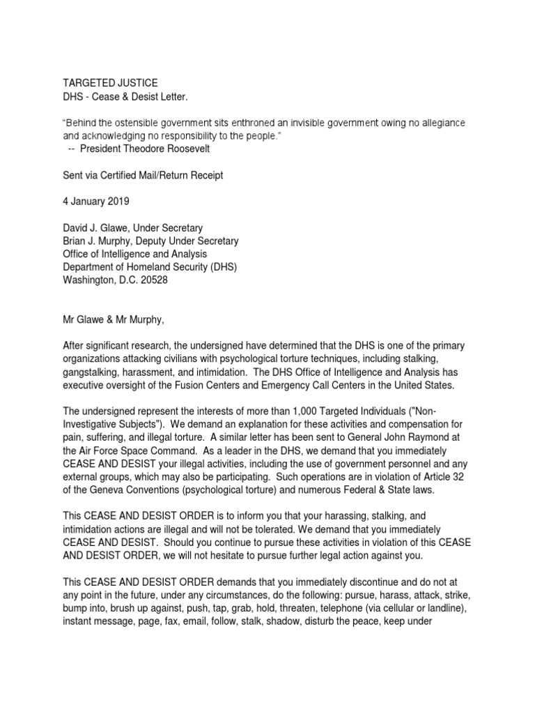 Targeted Justice | PDF | Stalking | United States Department Of ...