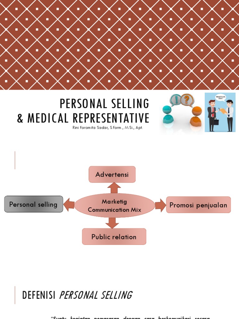Kegiatan Personal Selling dalam Farmasi | PDF | Karier & Perkembangan ...