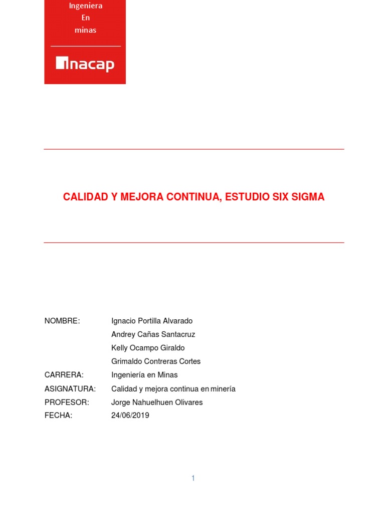 EV2 U2 Portilla Ignacio 154 | PDF | Six Sigma | Calidad (comercial)