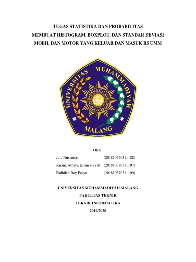 Statistik Dan Probabilitas Histogram, Boxplot & Standar Deviasi | PDF