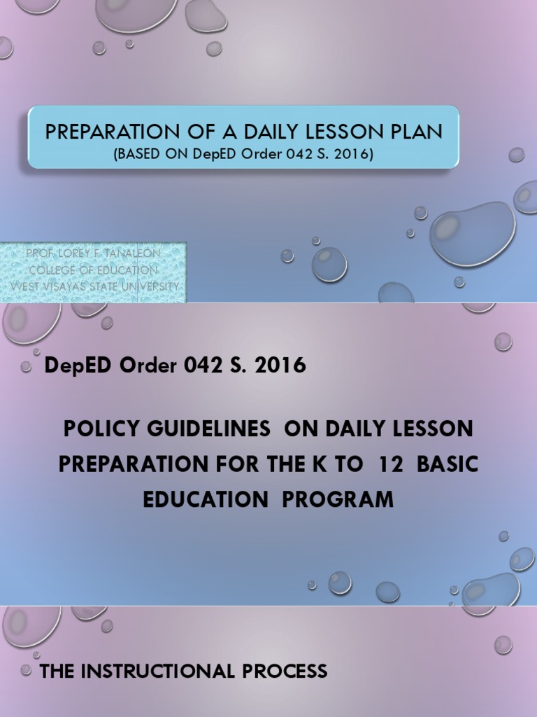 Preparation of Daily Lesson Plan | PDF | Lesson Plan | Educational ...
