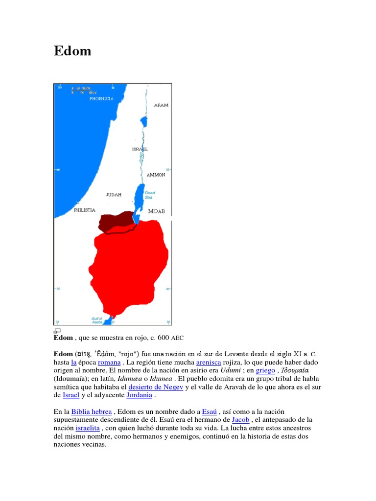 Historia y Orígenes de Edom | PDF | Jacob | David