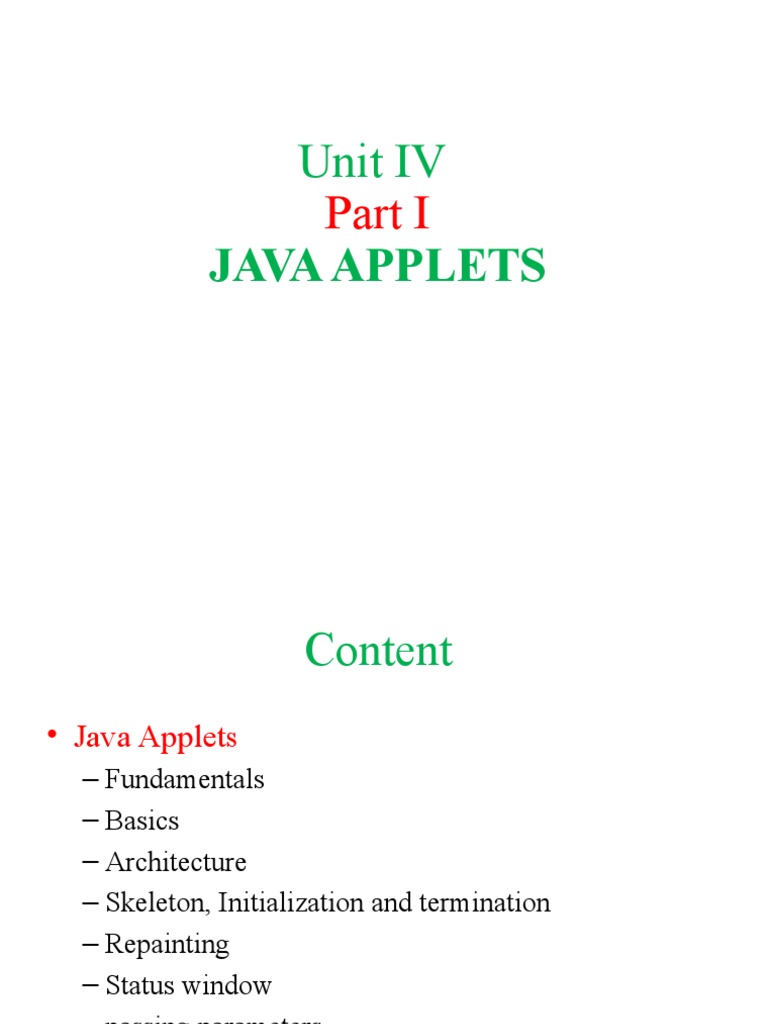 Applets | PDF | Html Element | Java (Programming Language)