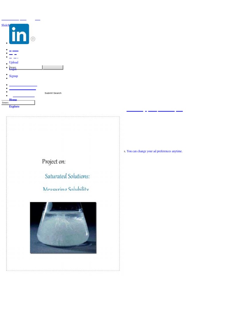 Chemistry Project For Class 12 Boards | PDF | Solution | Solubility