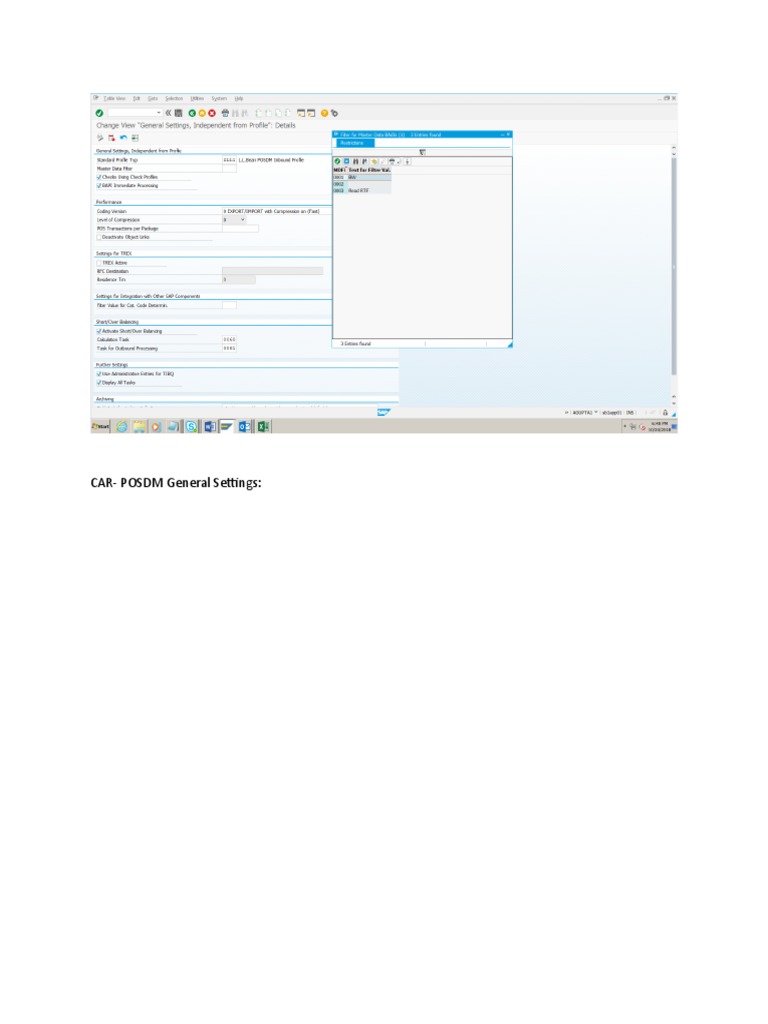 BW-POSDM Vs CAR General Settings | PDF | Sap Se | Computing