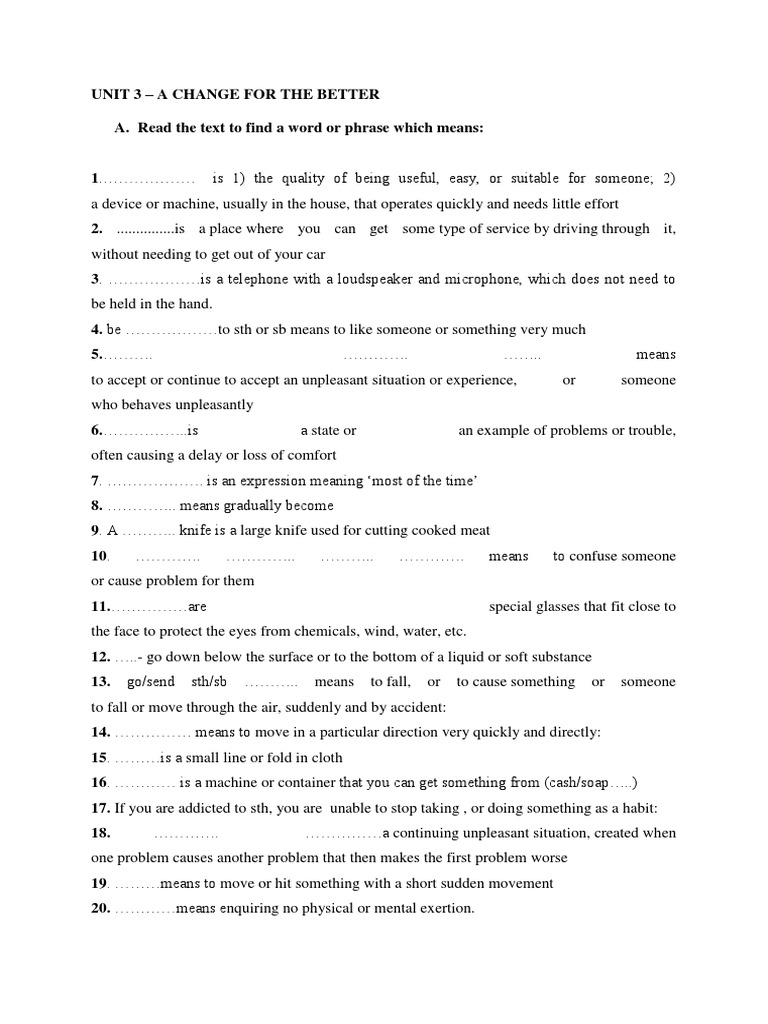 Ready For FCE, Unit 3, Convenience, Students | PDF | Nature