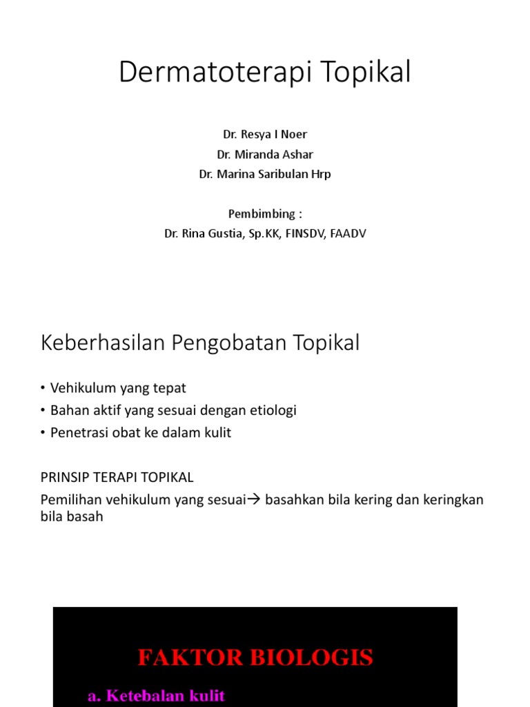 Dermatoterapi Topikal | PDF