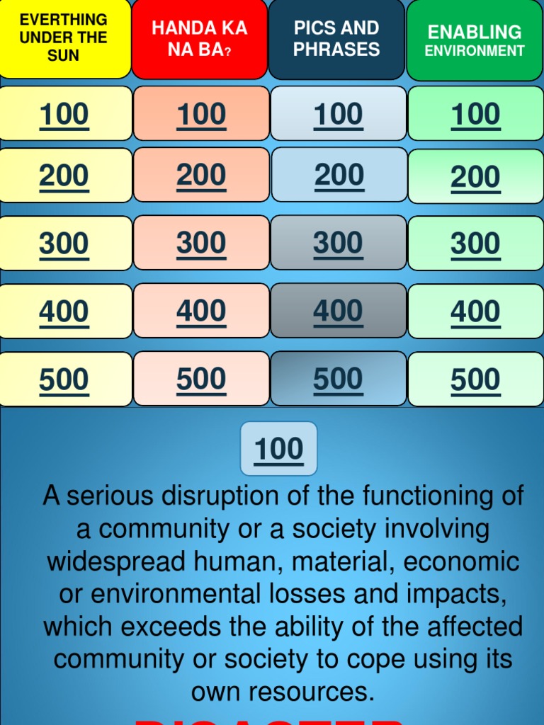 Module - Hazard Guessing Game | PDF | Hazards | Emergency Management
