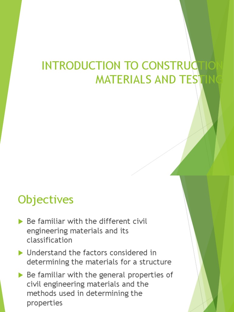 01 Introduction To Materials and Testing | PDF | Concrete | Materials ...